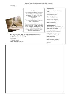 WRITING TASKS FOR INTERMEDIATE B1 LEVEL BabeS Writing Tasks For Intermediate B1 Level