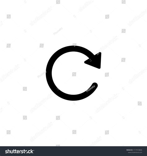 Reload Icon Vector Rotation Icon Symbol Stock Vector Royalty Free