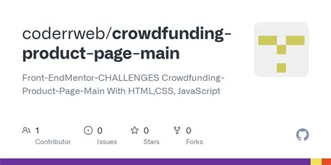 Github Coderrweb Crowdfunding Product Page Main Front Endmentor