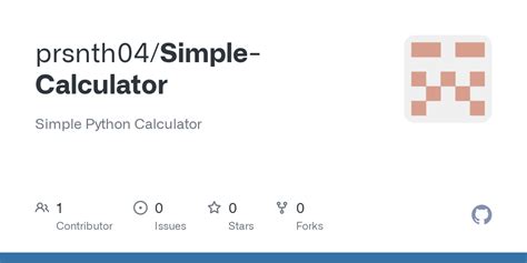 GitHub Prsnth04 Simple Calculator Simple Python Calculator