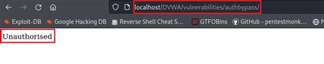 DVWA Authorisation Bypass Pentest Journeys