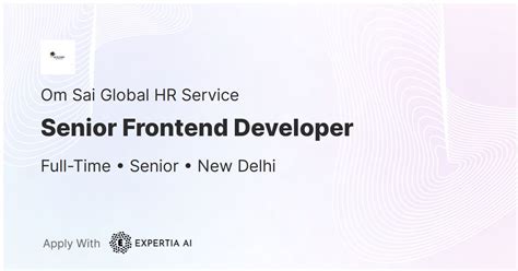 Senior Frontend Developer Job New Delhi Senior