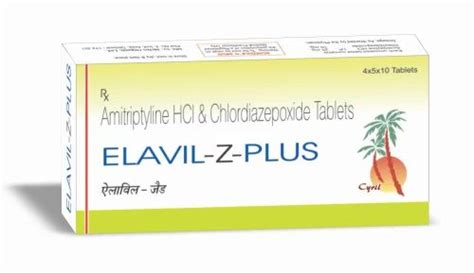 Tab Elavil Z Plus Amitriptyline Hci 25 Mg Chlordiazepoxide 10 Mg At Best Price In Kangra