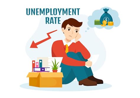 Premium Vector Unemployment Rate Vector Illustration With Many People Looking For A Job And