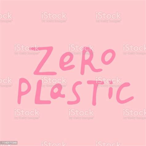제로 플라스틱 폐기물 필기 텍스트 제목 분홍색 배경에 분홍색 편지에 폐기물 관리 개념 고립 된 그림 0에 대한 스톡 벡터 아트 및 기타 이미지 Istock