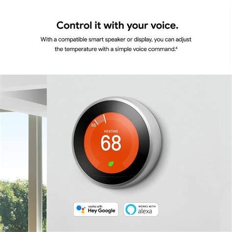Nest Learning Thermostat Easy Temperature Control For Every Room In Your House Stainless Steel