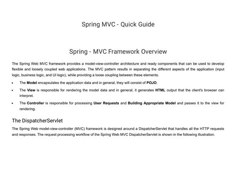Solution Spring Mvc Quick Guide Studypool