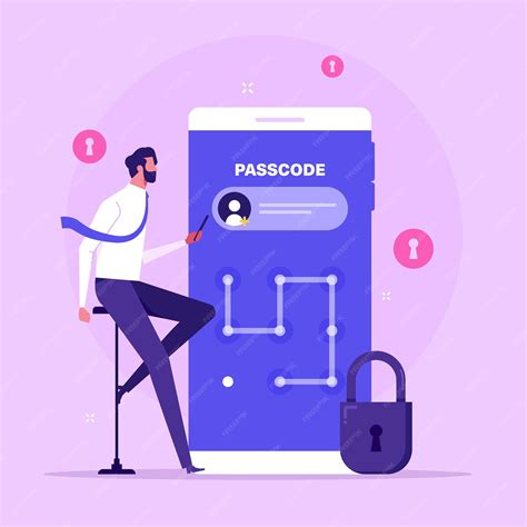 Premium Vector Pattern Unlock Passcode Illustration Concept