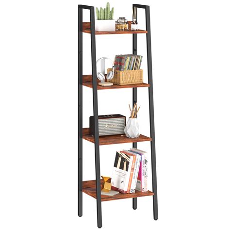 Balanbo 4 Bookcase Industrial Cube Shelf Corner Bookshelf Display Corner Storage Tall Bookshelf