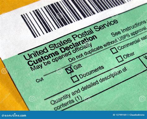 Customs Declaration On Envelope Stock Image CartoonDealer Com