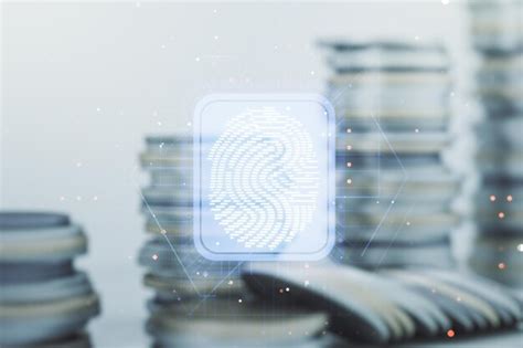 Premium Photo Abstract Virtual Fingerprint Illustration On Coins