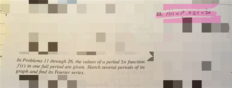 Solved In Problems 11 Through 26 The Values Of A Period 2pi Chegg Com