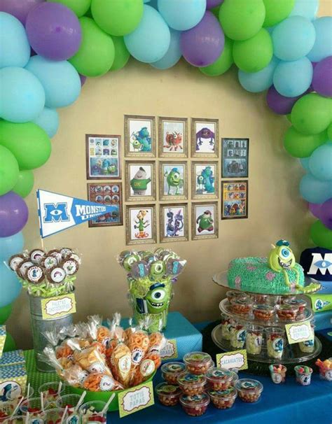 Monster Birthday Party Dessert Table Mesa De Dulces Monster Inc
