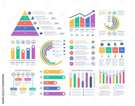 Analytics Infographics Elements Data Graphic Marketing Chart Diagram