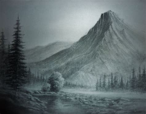 Mountain Scenery Sketch At Explore Collection Of