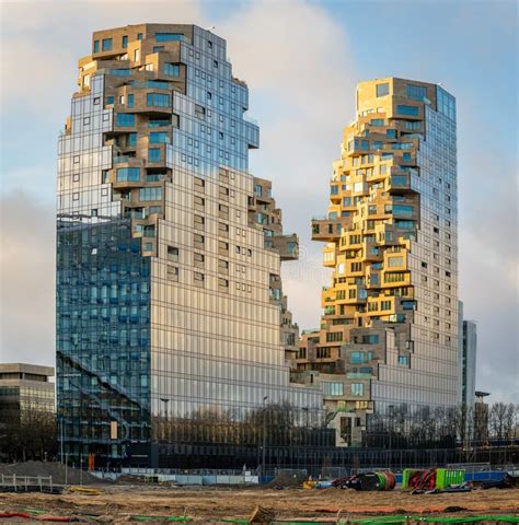 modern futuristic residential building the valley at zuidas district of amsterdam designed by