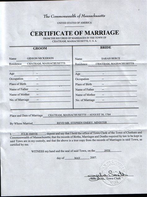 Certificado De Matrimonio De Massachusetts 2013 My Book Notes The