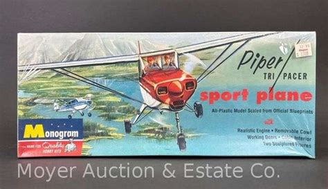 Monogram Piper Tri Pacer Sport Plane Plastic Model Kit Sealed In Plastic Moyer Auction