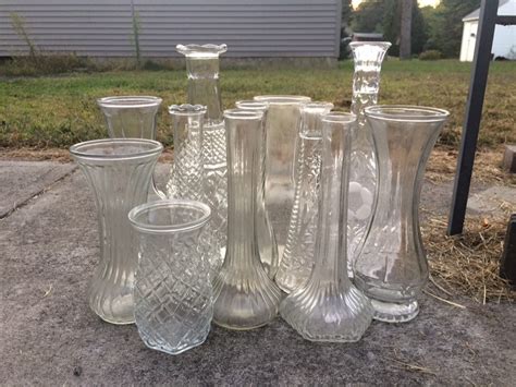 Vintage Clear Glass Bud Vases Set Of 12 Instant Collection Etsy