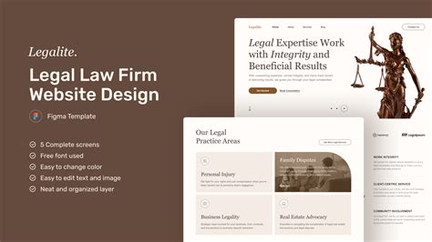 Legalite Legal Law Firm Website Ui Design Figma