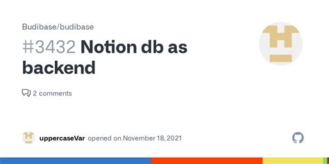 Notion Db As Backend · Issue 3432 · Budibasebudibase · Github