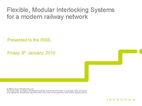 Flexible Modular Interlocking Systems For A Modern Railway