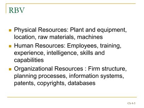 Resource Based View Theory Ppt Resource Based View Theory Ppt