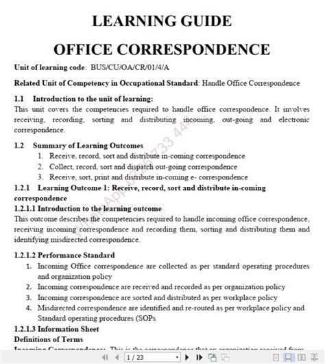 Office Correspondence Pdf Notes Tvet Cdacc Level 4 Cbet Pdf Notes