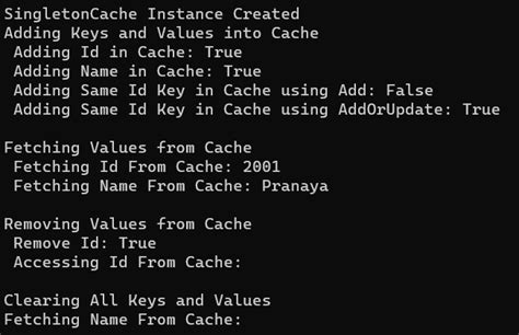 Singleton Design Pattern Real Time Example Caching In C