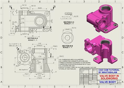 SolidWorks Tutorial Valve Body Exercise