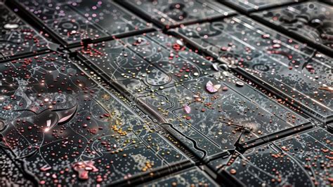 Circuit Board Pathways With Colorful Connections In Close Up Generative Ai Stock Illustration