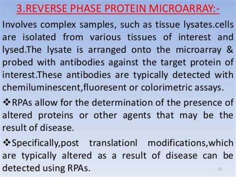 Protein Array Types And Application Ppt