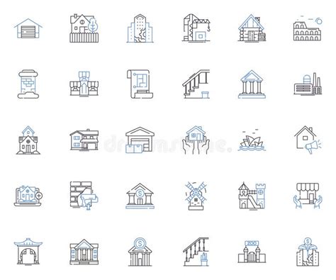 Investment Strategy Line Icons Collection Diversification Risk Returns Asset Allocation