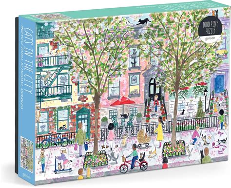 Galison Cats In City Gardens 1000 Piece Michael Storrings Jigsaw