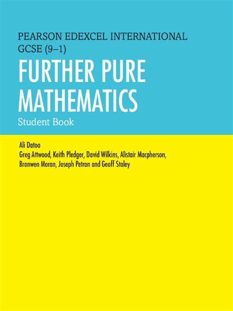 edexcel igcse 9 1 further pure mathematics book pdf