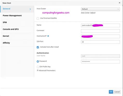 adding a new compute server to ovirt engine manager computingforgeeks