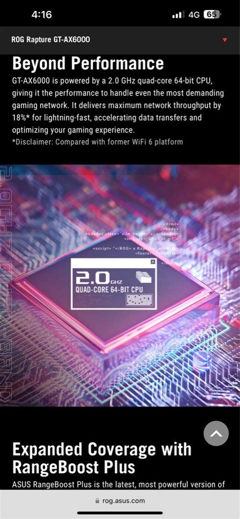 BNIB Asus Router ROG GT AX6000 Computers Tech Parts Accessories Networking On Carousell