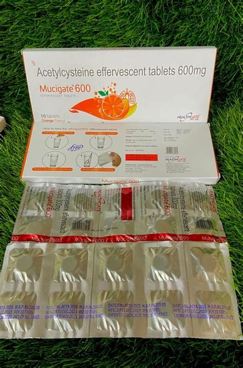 Acetylcysteine 600 Mg Effervescent Tablet At Rs 280 Box