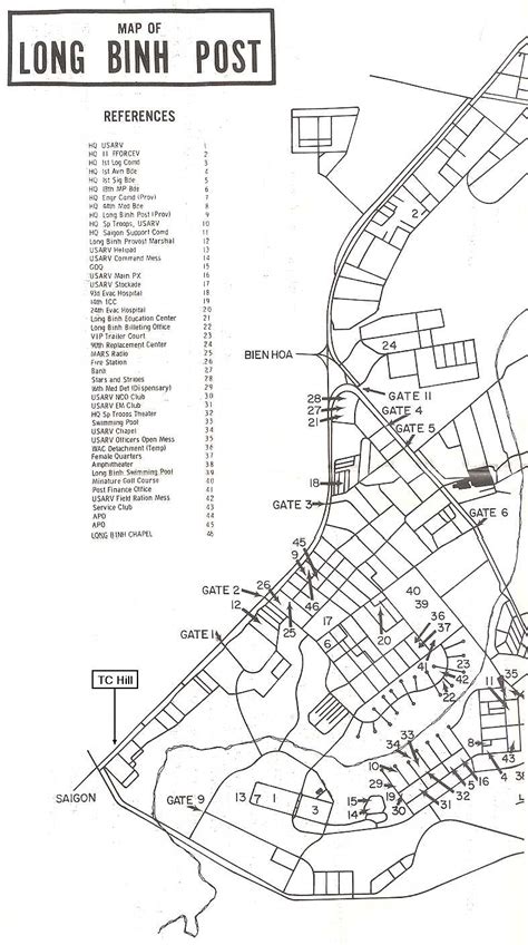 Map Of Long Binh Post