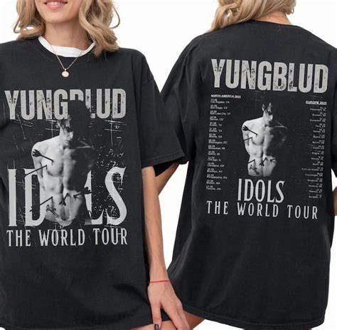 Yungblud Idols World Tour Shirt 2025 Concert Dates Tee Rock Artist