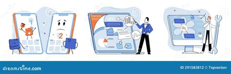 Application Testing Metaphor Vector Application Testing Checkpoint For Ensuring User Friendly