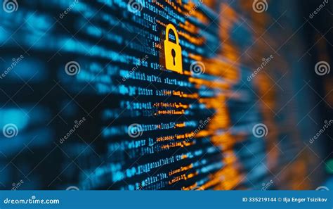 Digital Security Lock On Programming Code Abstract Technology