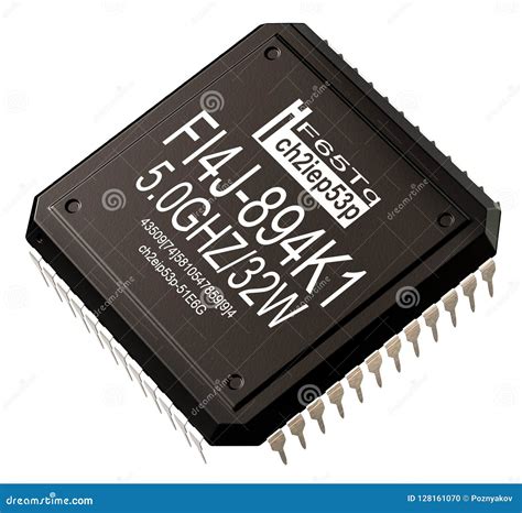 Ai Chip Artificial Intelligence Processor Microprocessor Circuit Vector Illustration