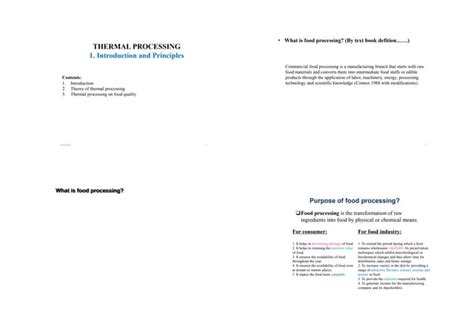 Thermal Processing Of Food Pptx
