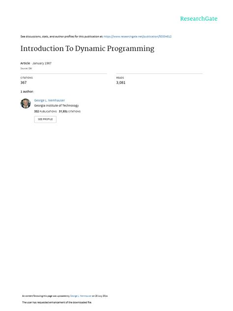 Introduction To Dynamic Programming Pdf Mathematical Optimization Mathematics