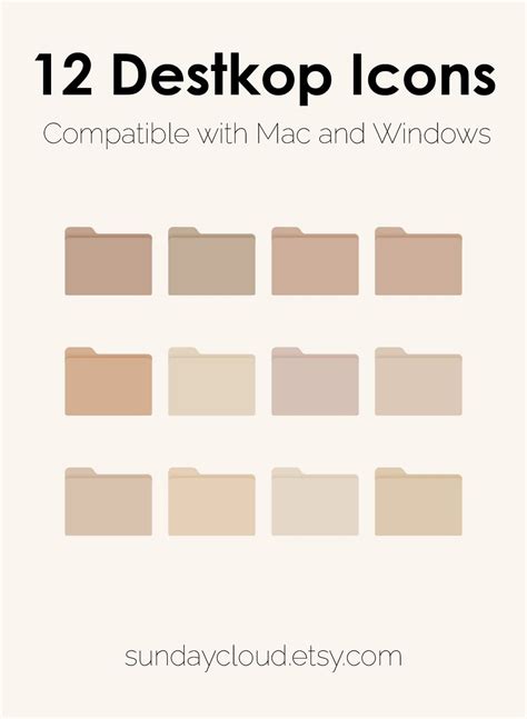 Natural Desktop Folder Icon For Mac And Windows Brown Desktop Folder Icon Desktop Organizer