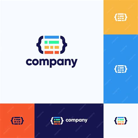 Premium Vector Colorful Coding Logo Technology Logo