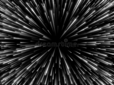 Space Speed Abstract Starburst Dynamic Lines Or Rays Vector Illustration Stock Vector