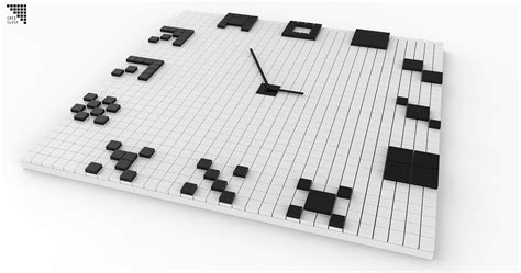 Grid Clock Wall Clock On Behance