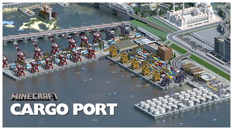 Adding New Cargo Port To The City Minecraft Timelapse Youtube